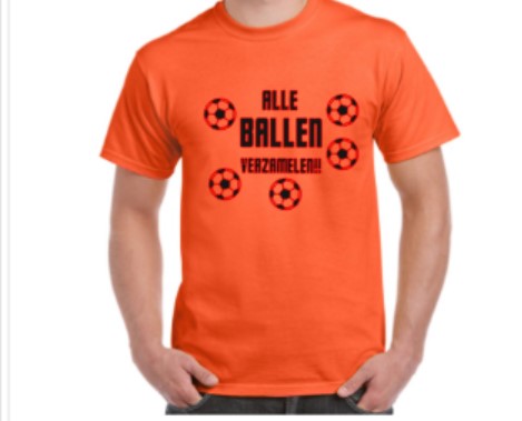 T-Shirt Alle ballen verzamelen - Roos Feestartikelen en ...